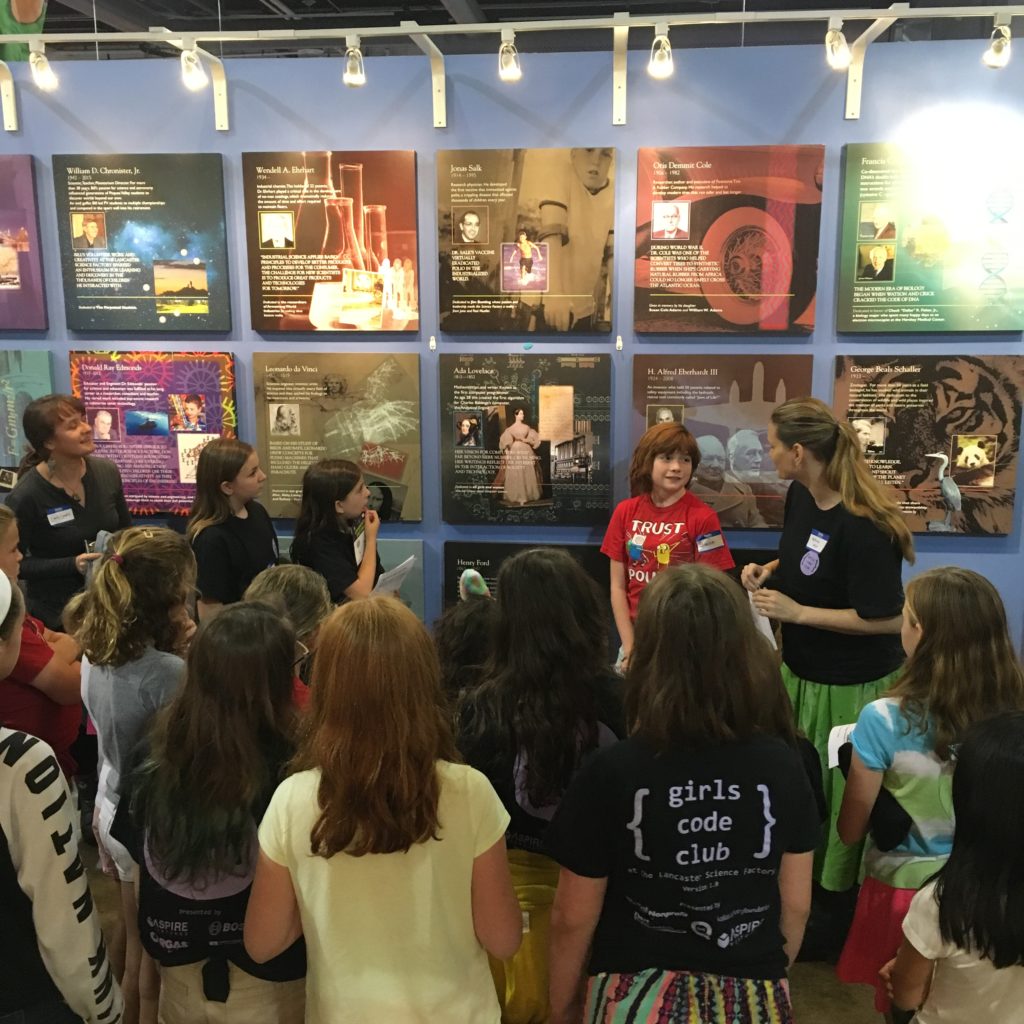 Girls Code Club Unveils Plaque - The Lancaster Science Factory